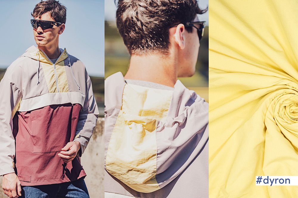 Dyron Wind Breaker Yellow |Køb fibre mood fra Stof & Sy