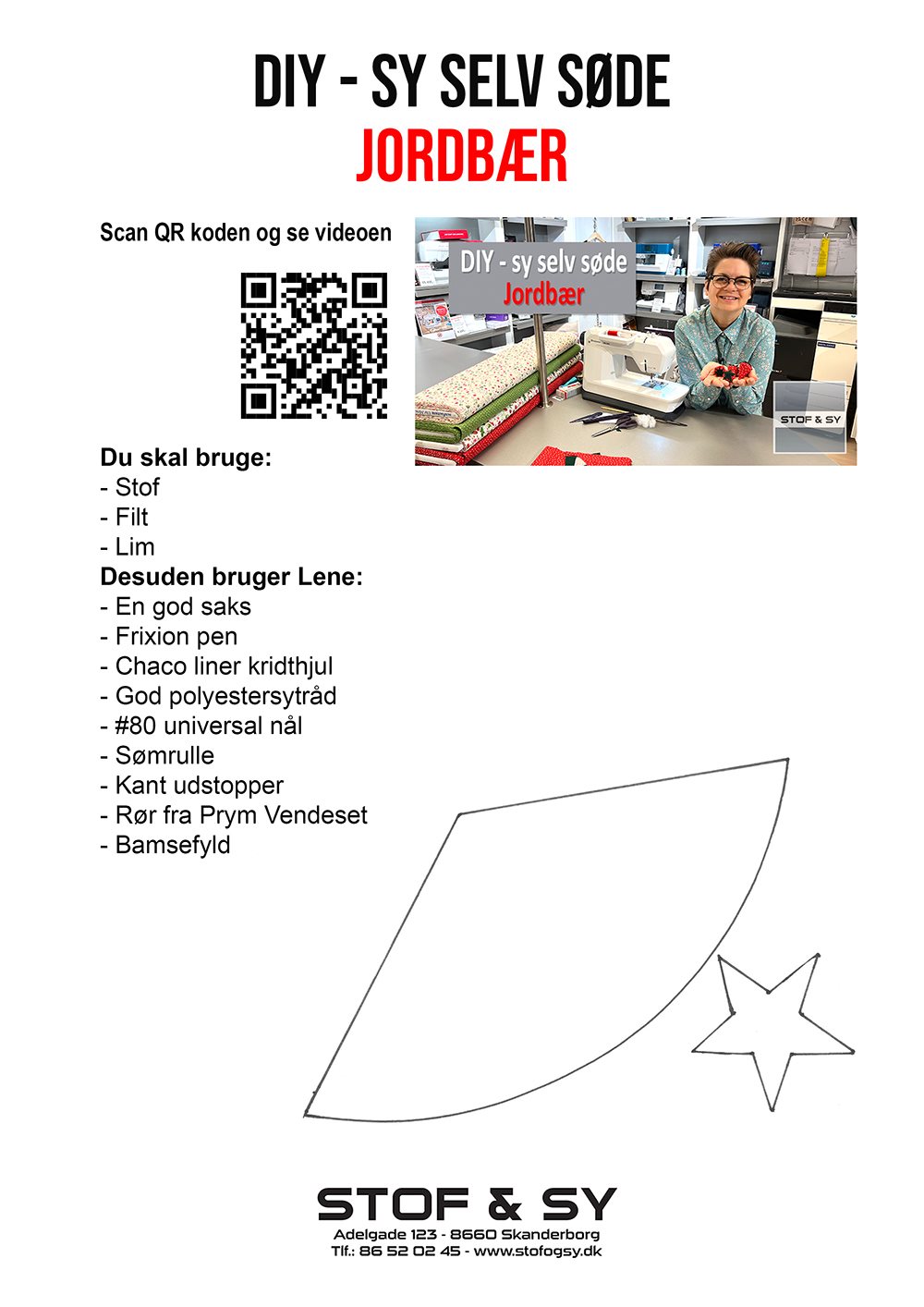 DIY Sy selv søde jordbær | Syguide fra Stof & Sy